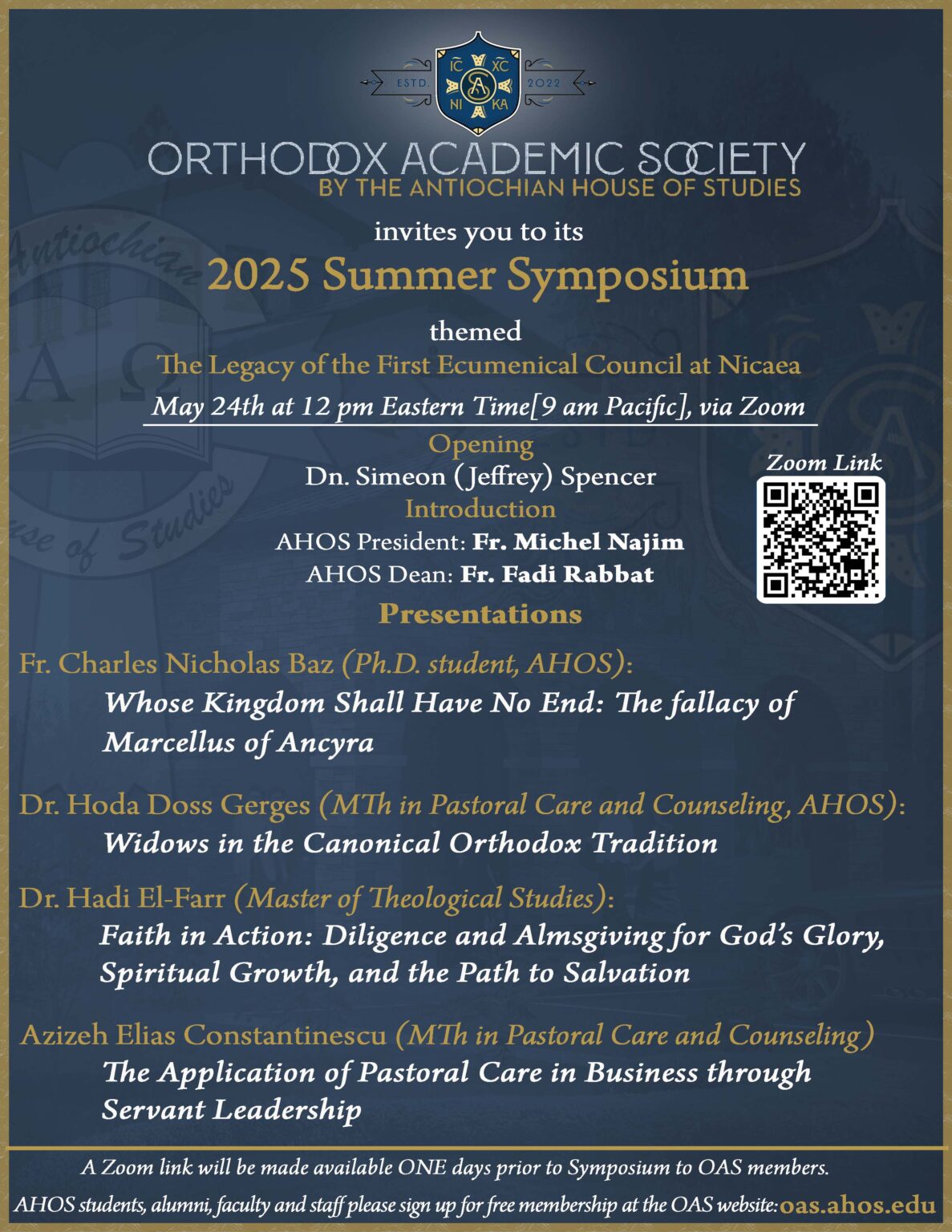 Summer 2025 Symposium announcement – Orthodox Academic Society ...